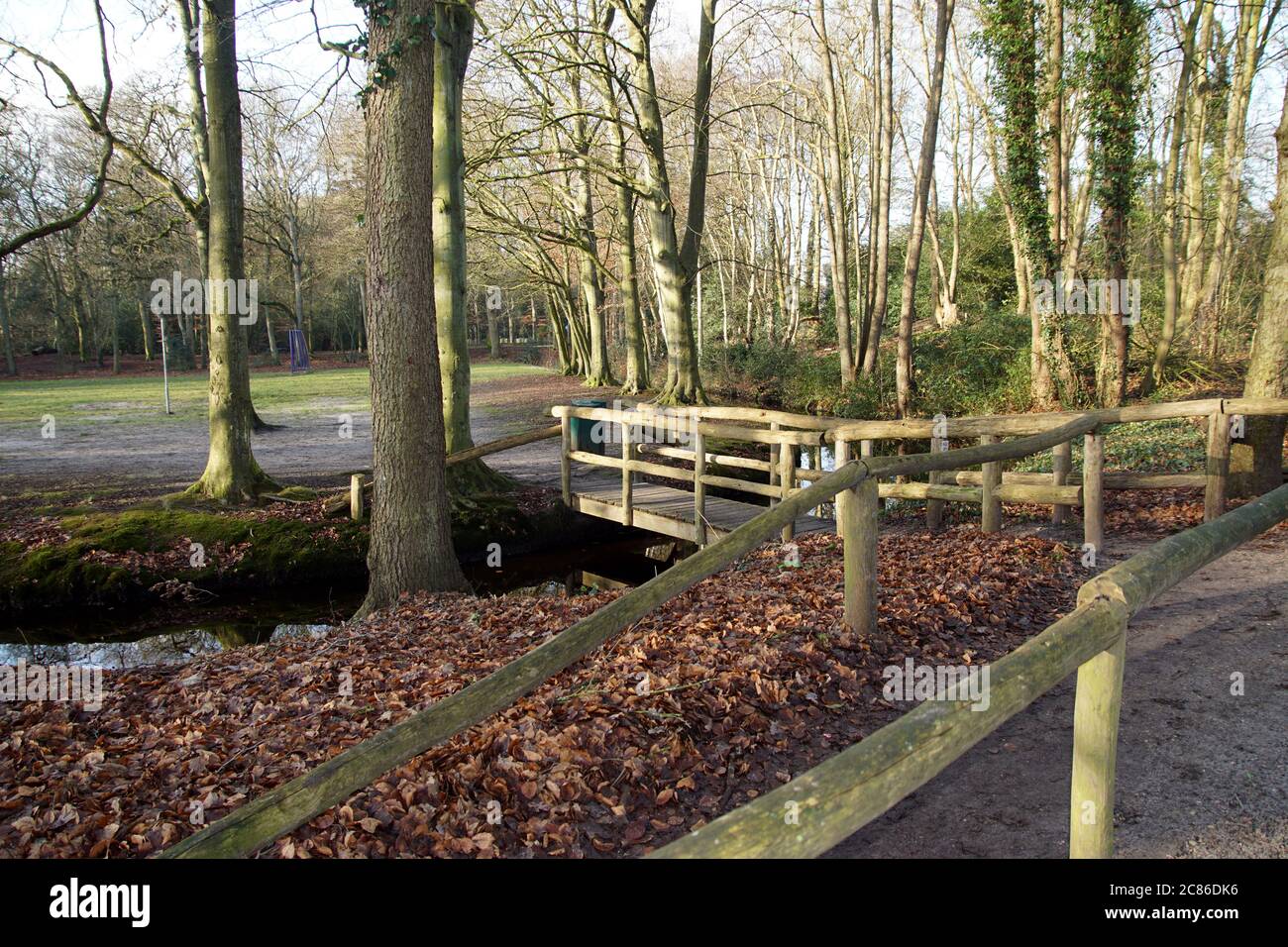Wooden bridge over a ditch hi-res stock photography and images - Alamy