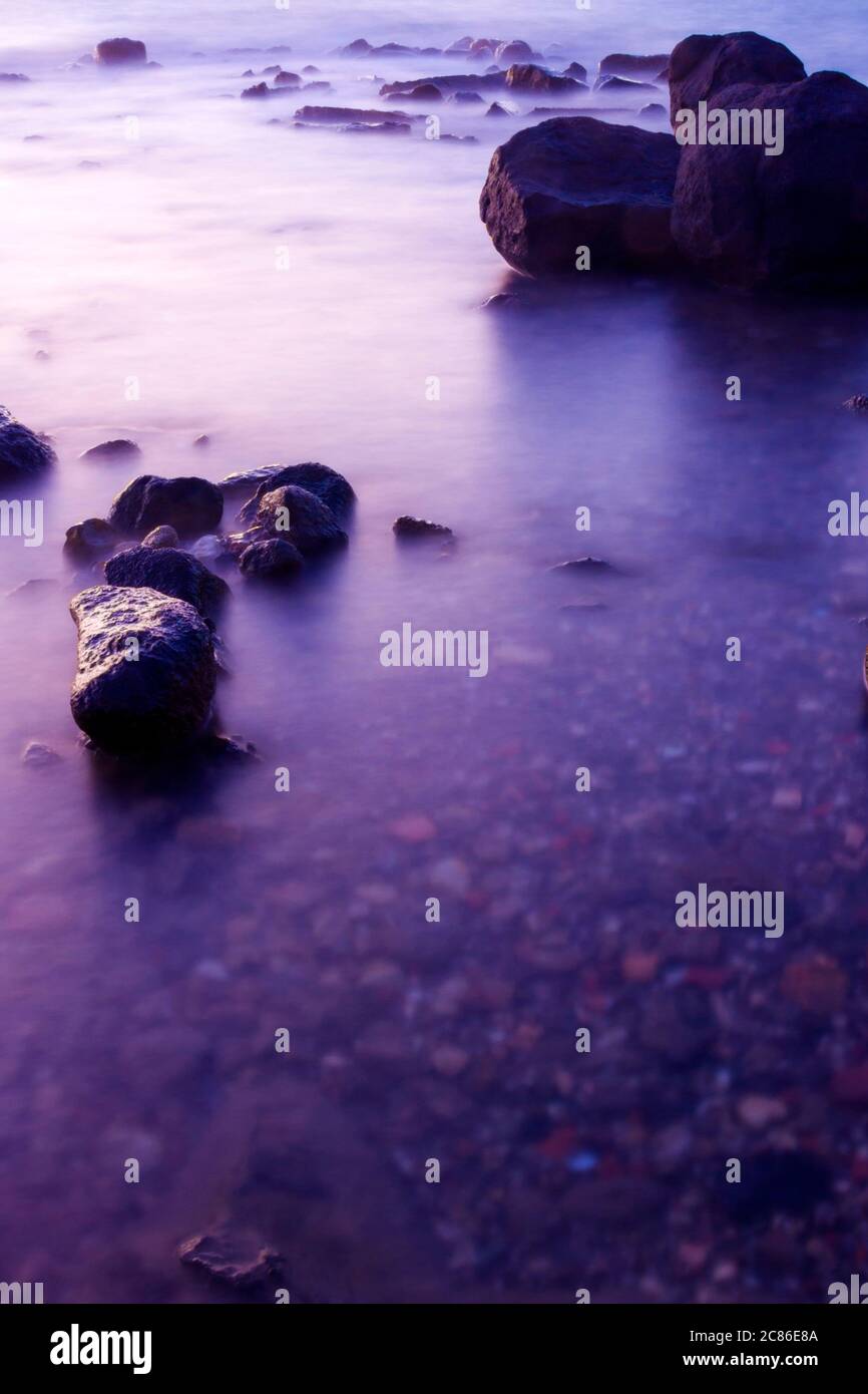 Sunset and sea. Long exposure. Landscape photography Stock Photo - Alamy