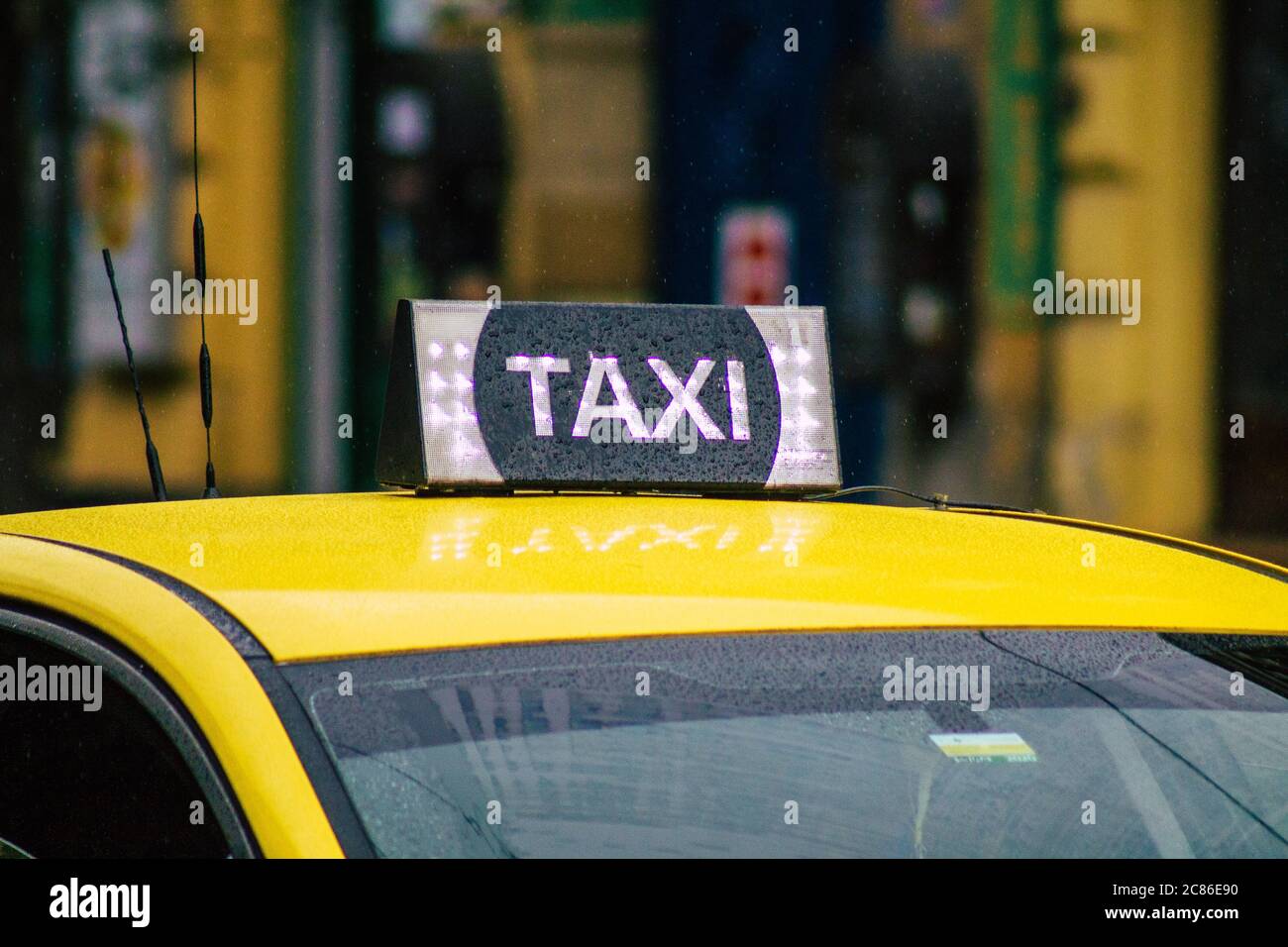 Budapest Hungary july 20, 2020 View of a traditional yellow Hungarian ...