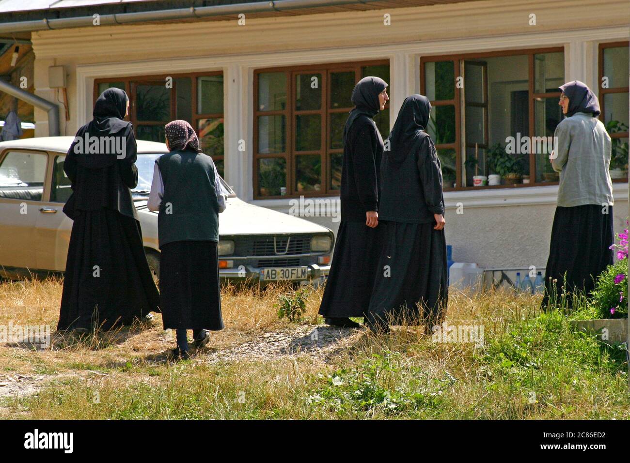 Nuns at an Eastern-Orthodox monastery in Romania Stock Photo - Alamy