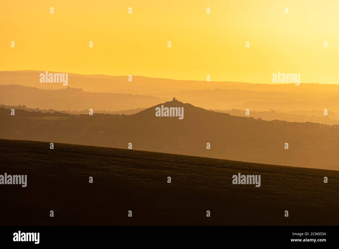 Dartmoor Sunrise Brentor Church High Resolution Stock Photography and ...