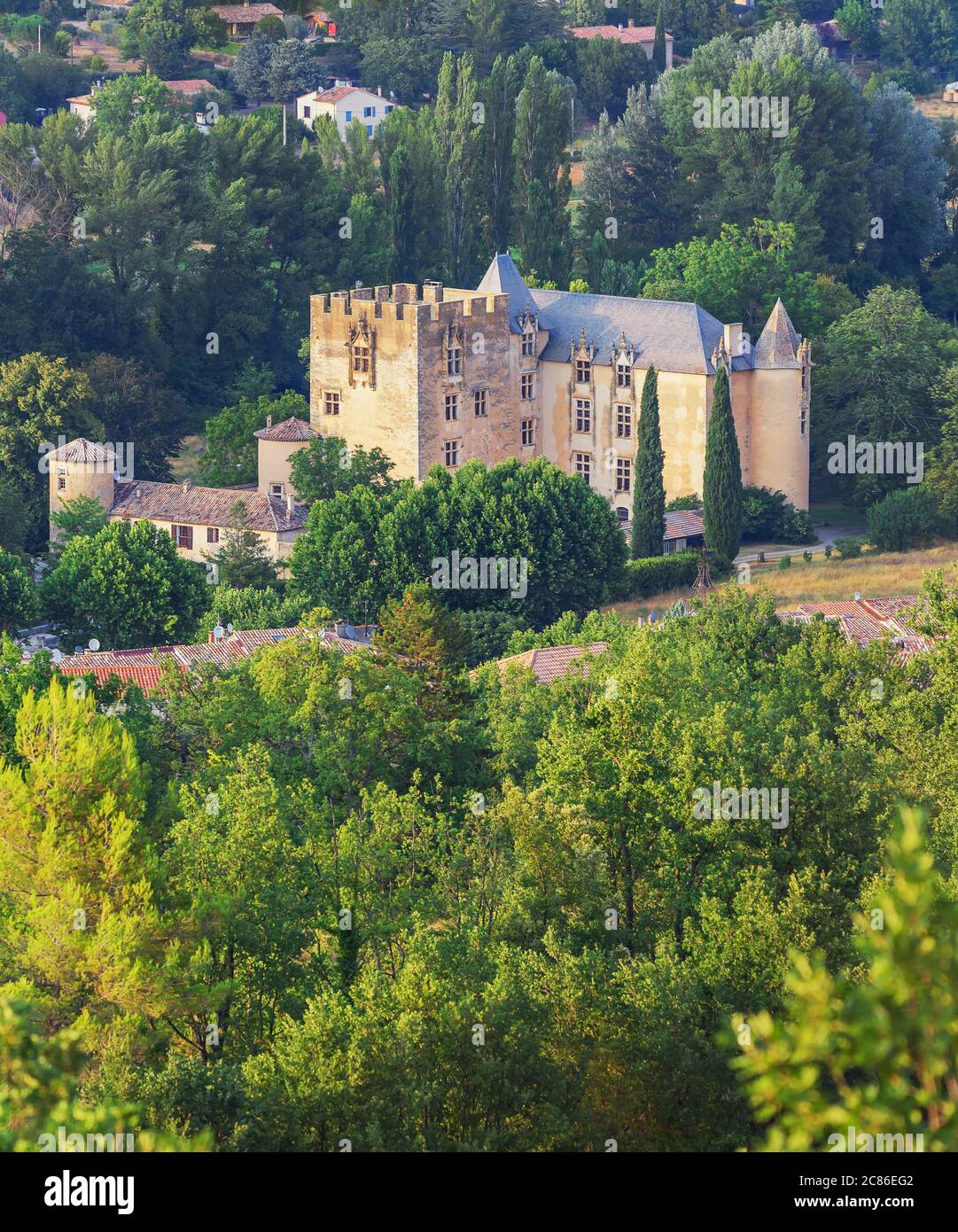 Medieval Castle, Allemagne en Provence, Alpes de Haute Provence ...