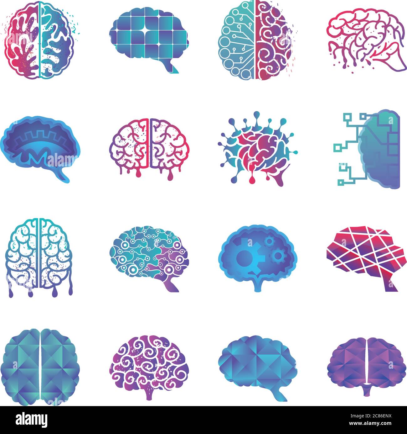 Brain brainstorming cartoon knowledge Cut Out Stock Images & Pictures ...