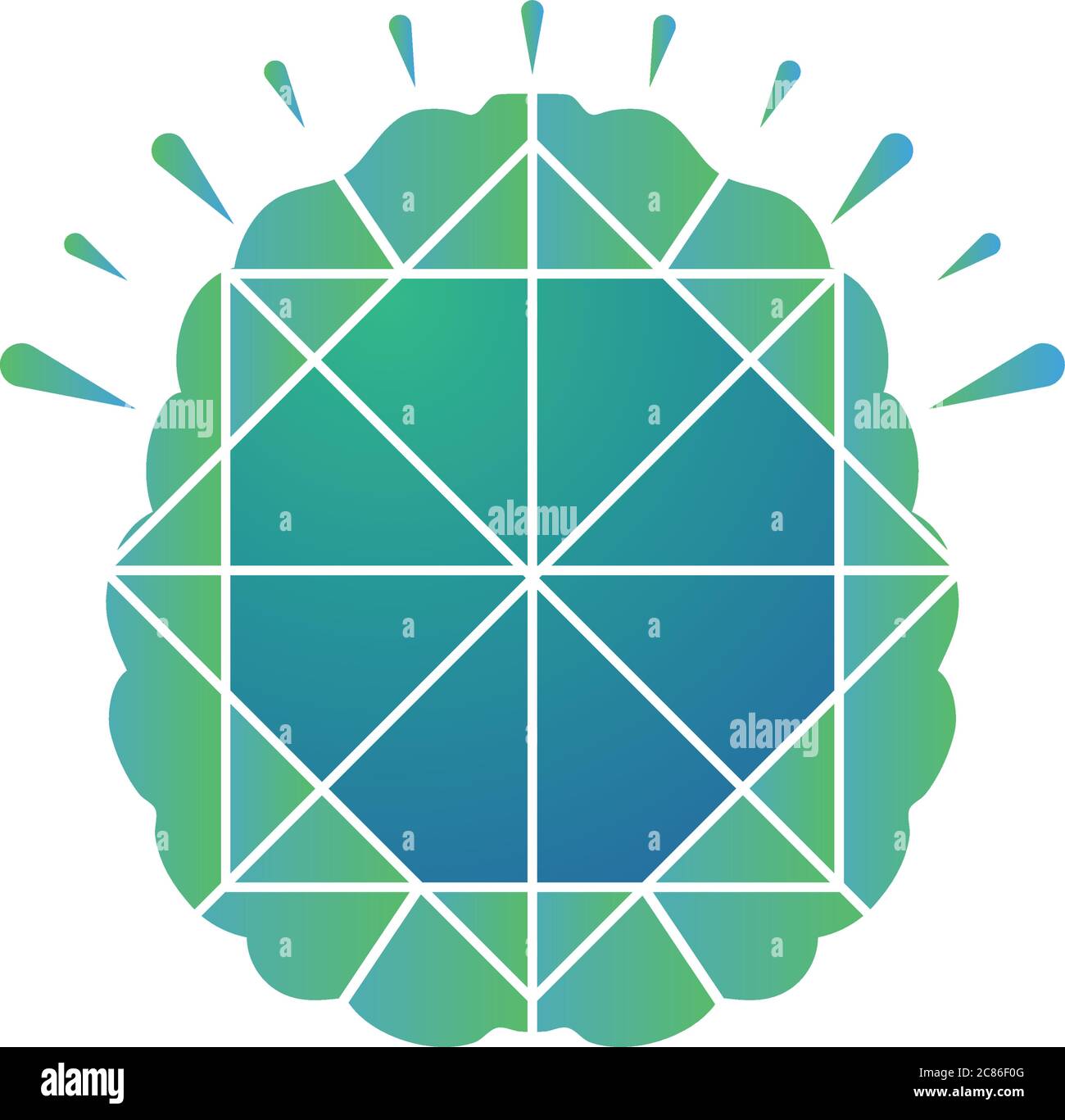 Two hemispheres brain illustration hi-res stock photography and images ...