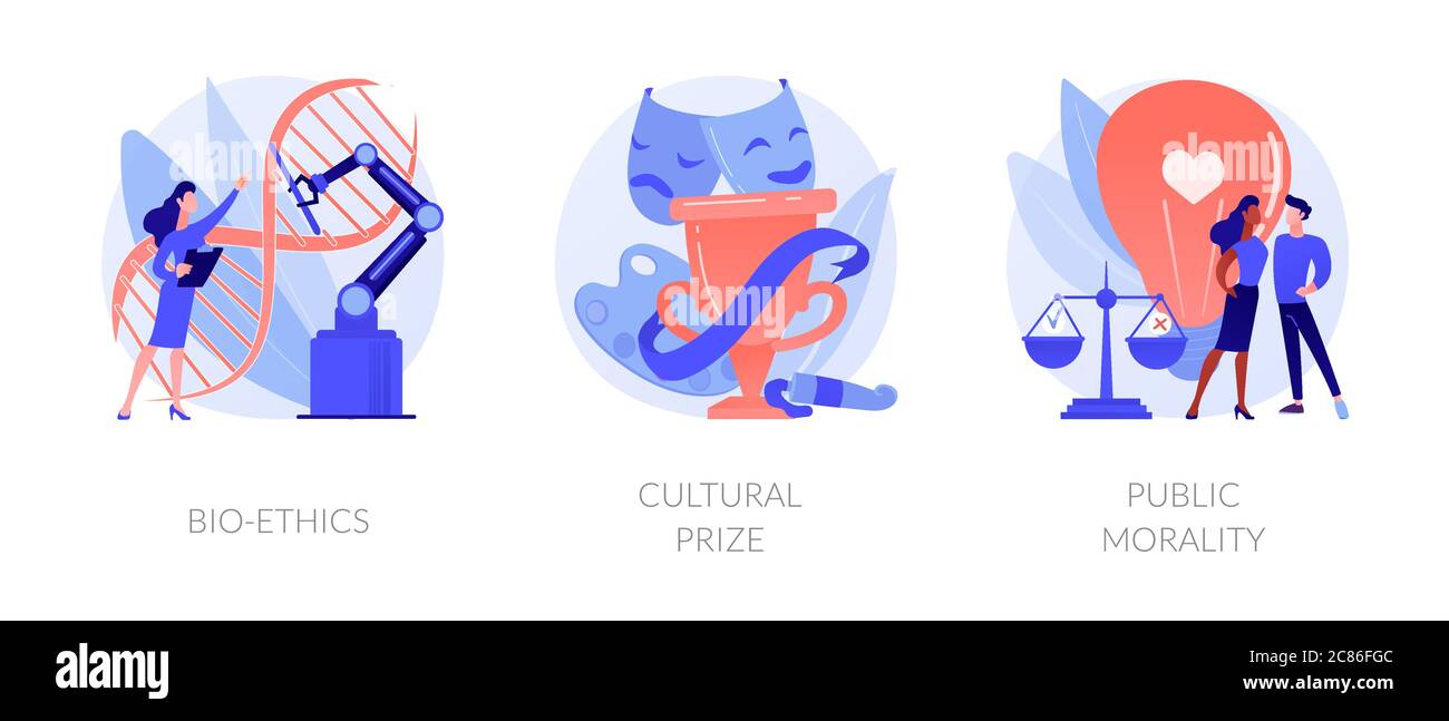 Ethical and medical issues abstract concept vector illustrations Stock ...