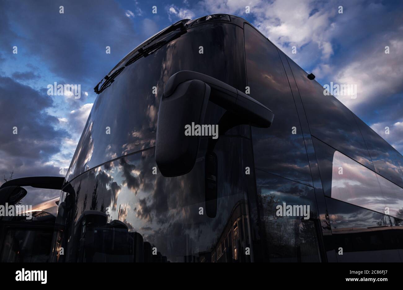 International Coach Bus Travel Industry Vehicle. Modern Luxury Long ...