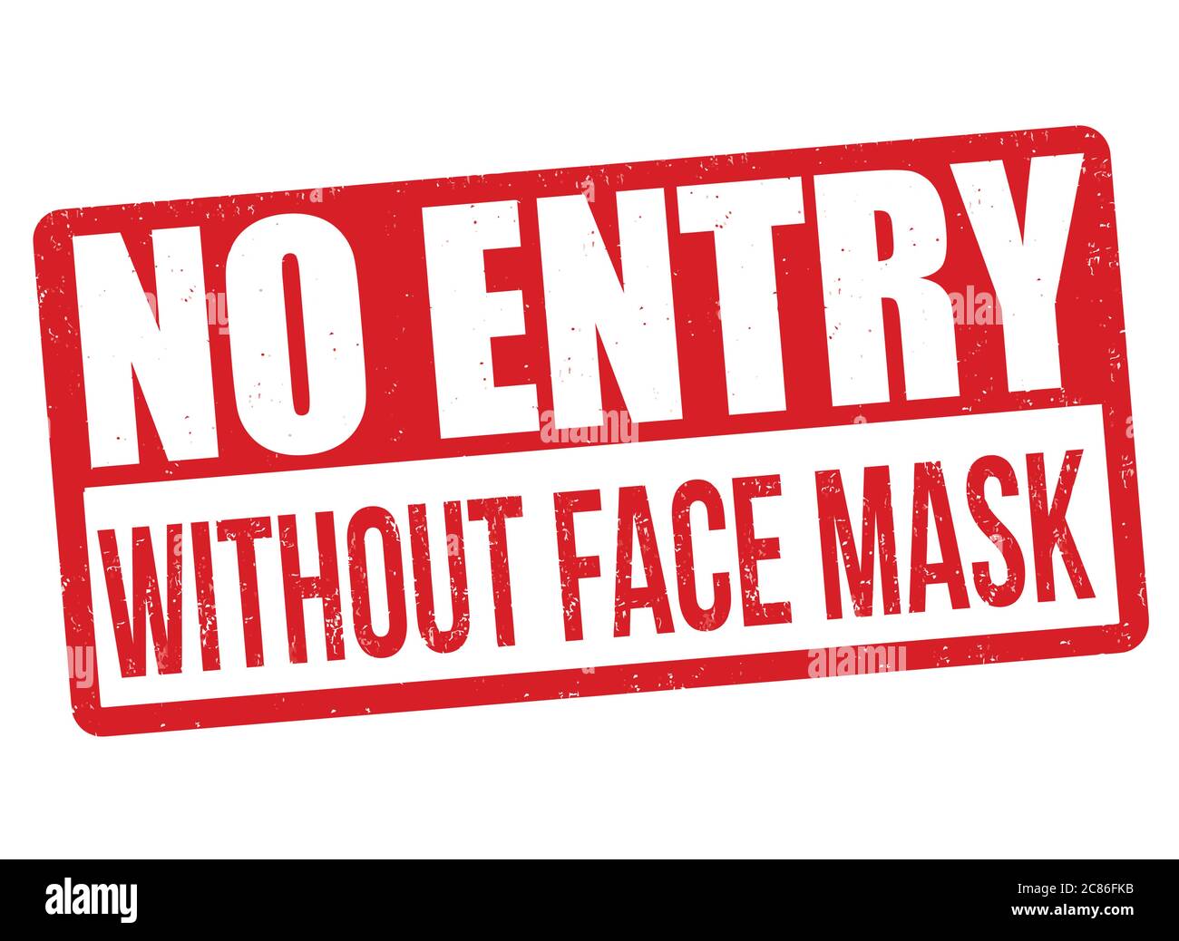No entry without face mask sign or stamp on white background, vector ...