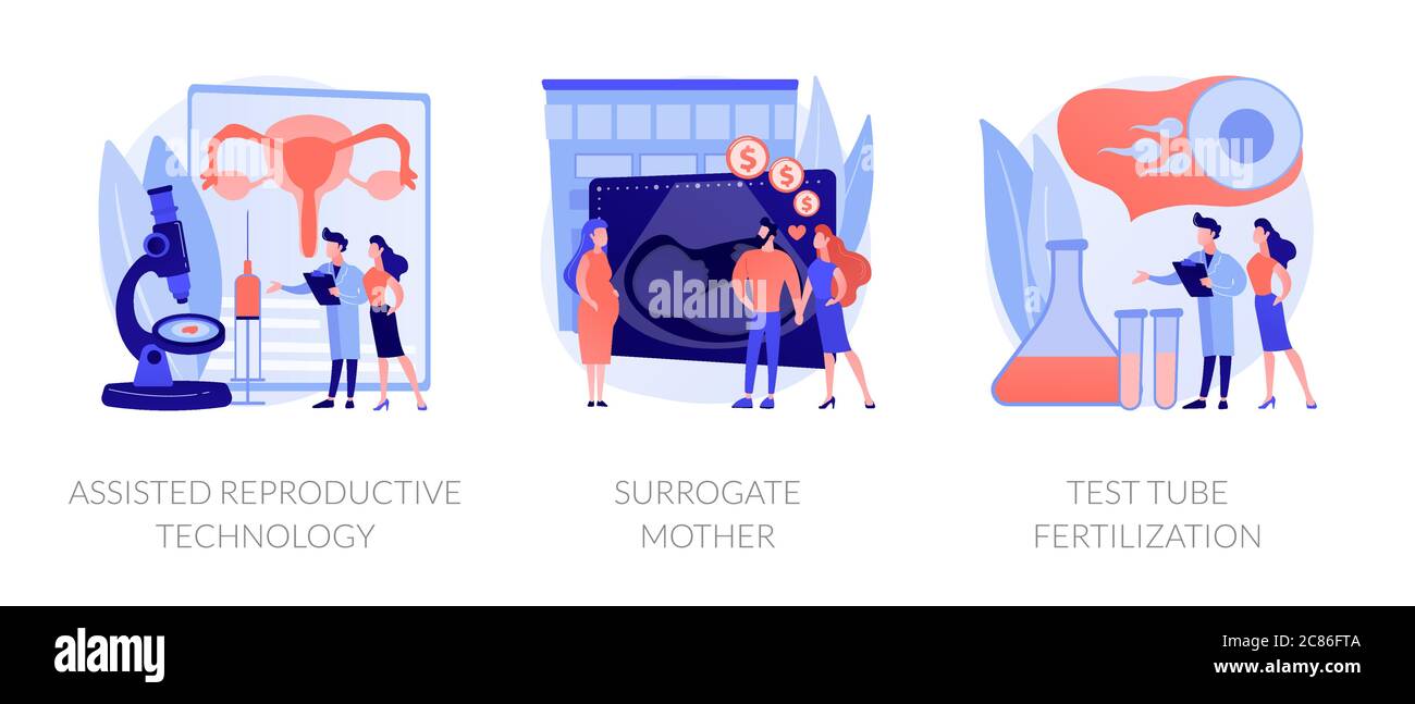 Fertility treatment and artificial insemination abstract concept vector ...