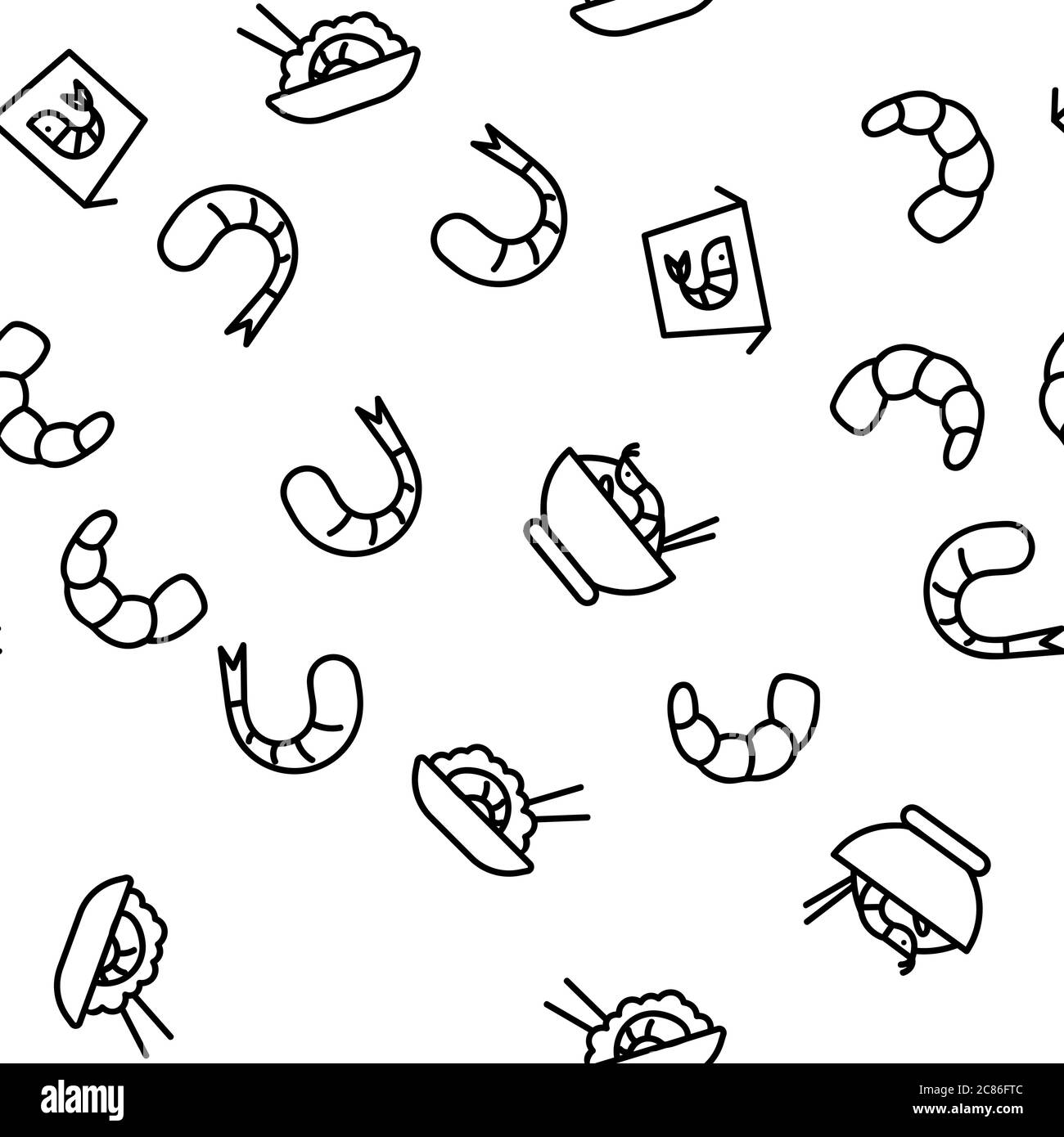 Shrimp Food Vector Seamless Pattern Stock Vector Image & Art - Alamy