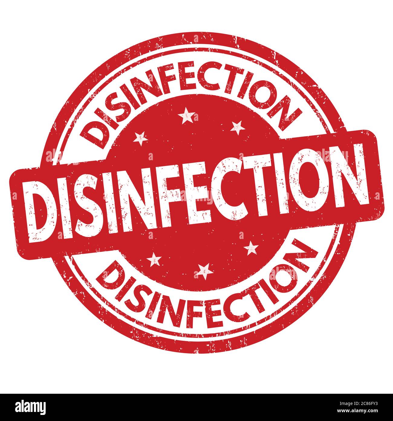 Disinfection sign or stamp on white background, vector illustration ...