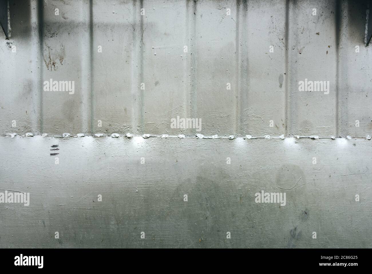 Corrugated steel metal background, weathered metallic surface pattern ...