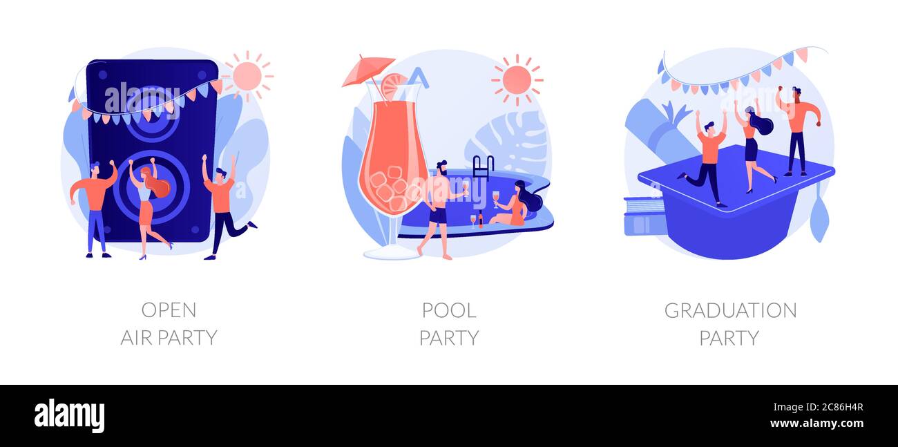 Summer pool party vector Cut Out Stock Images & Pictures - Alamy
