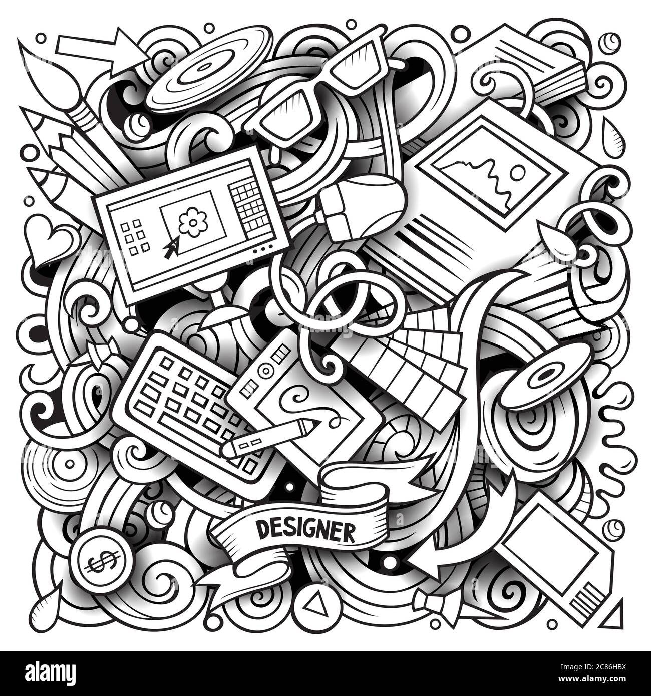 Cartoon vector doodles Design illustration Stock Vector Image & Art - Alamy