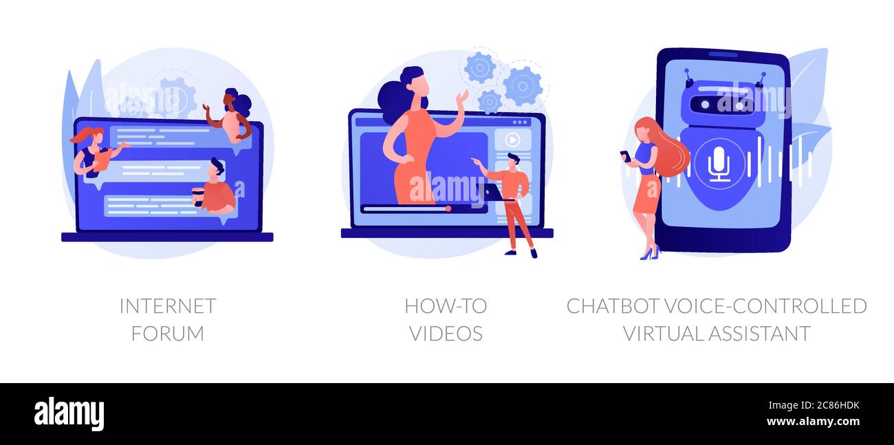 Virtual help and assistance vector concept metaphor Stock Vector Image ...