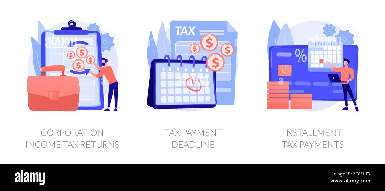 Tax payment terms vector concept metaphors Stock Vector Image & Art - Alamy