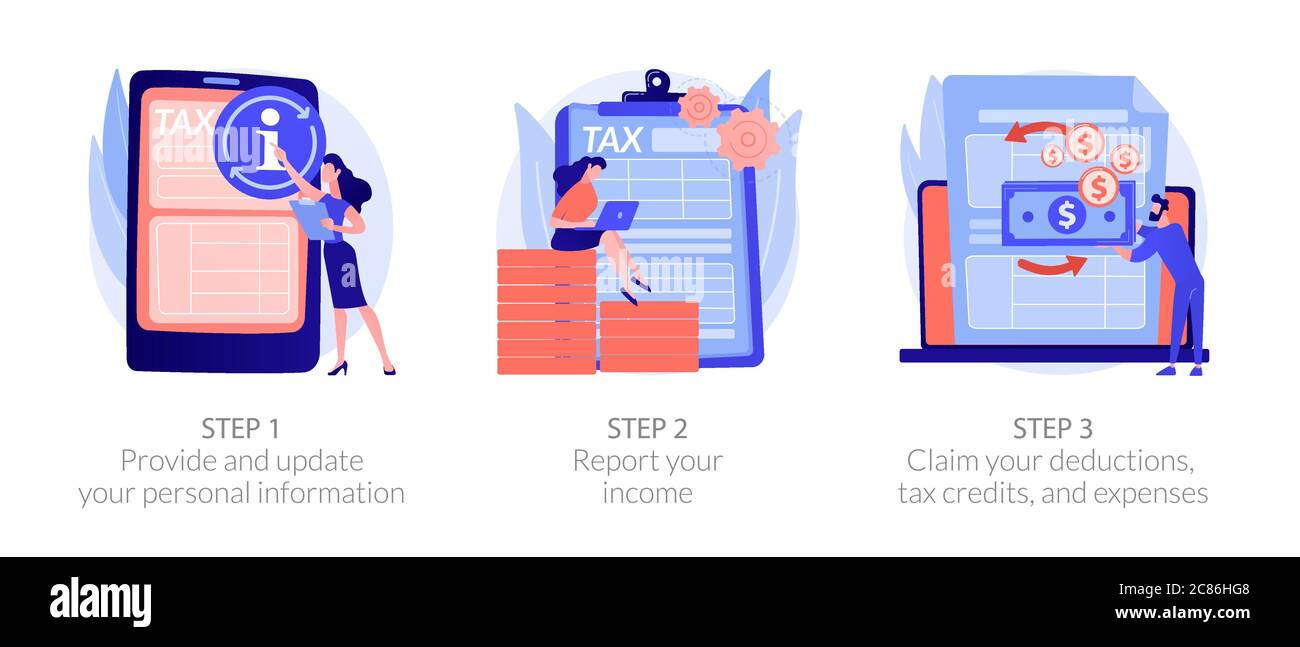 Tax accounting process flowchart vector concept metaphors Stock Vector ...