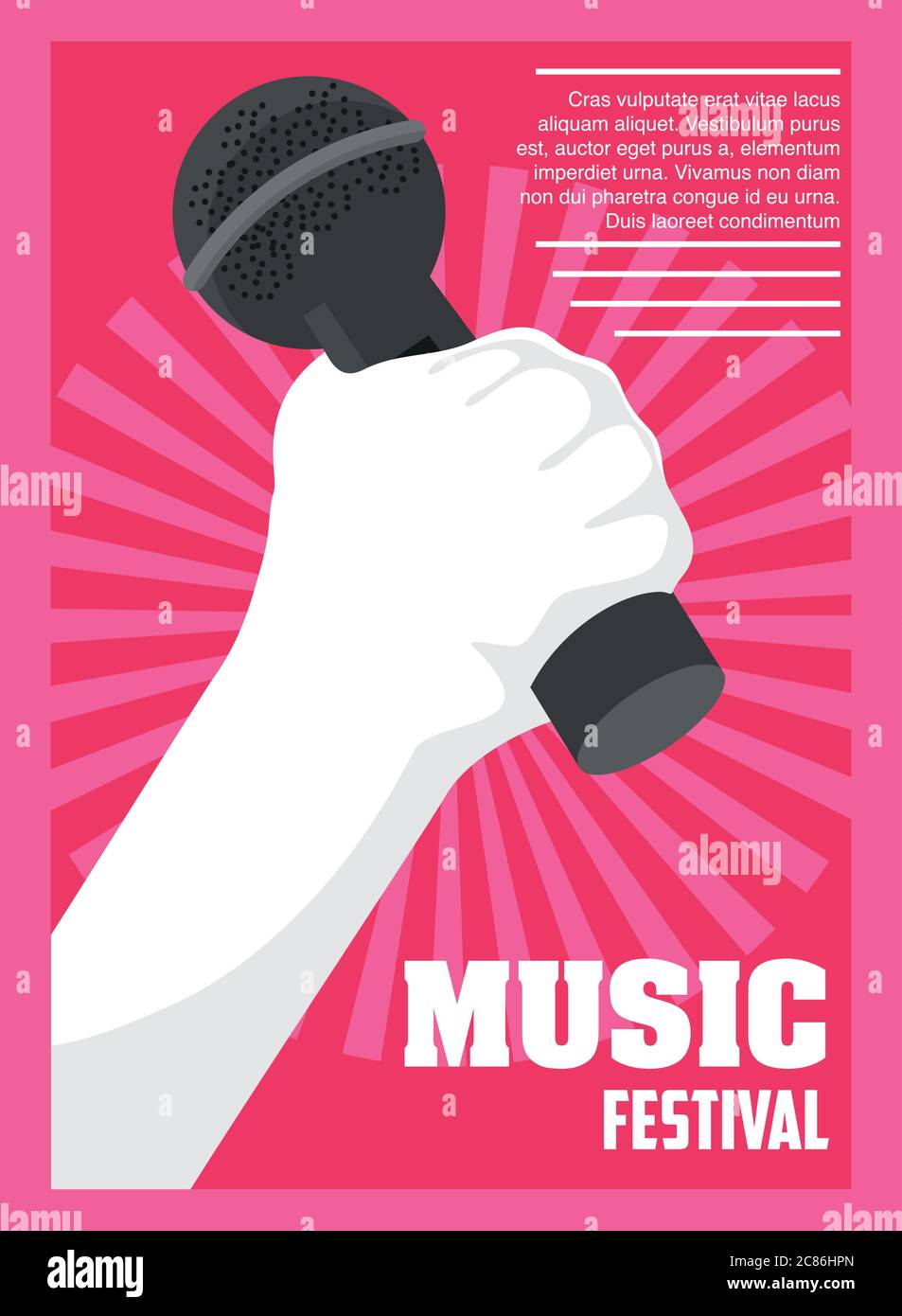 poster music festival, musical creative invitation vector illustration ...