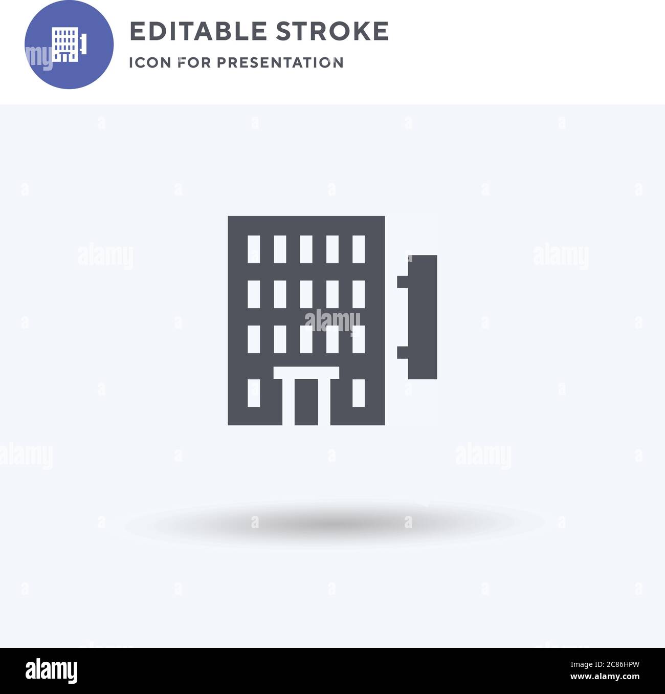 Hostel icon vector, filled flat sign, solid pictogram isolated on white ...