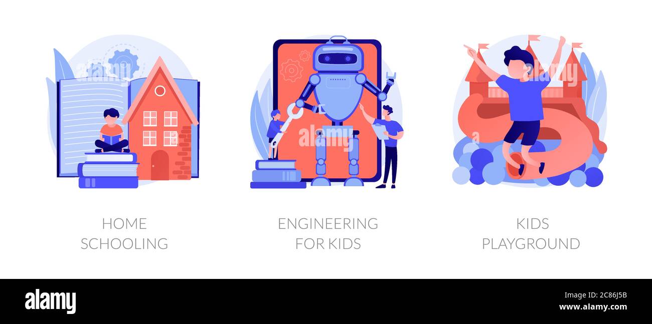 Kids education and development vector concept metaphors Stock Vector ...