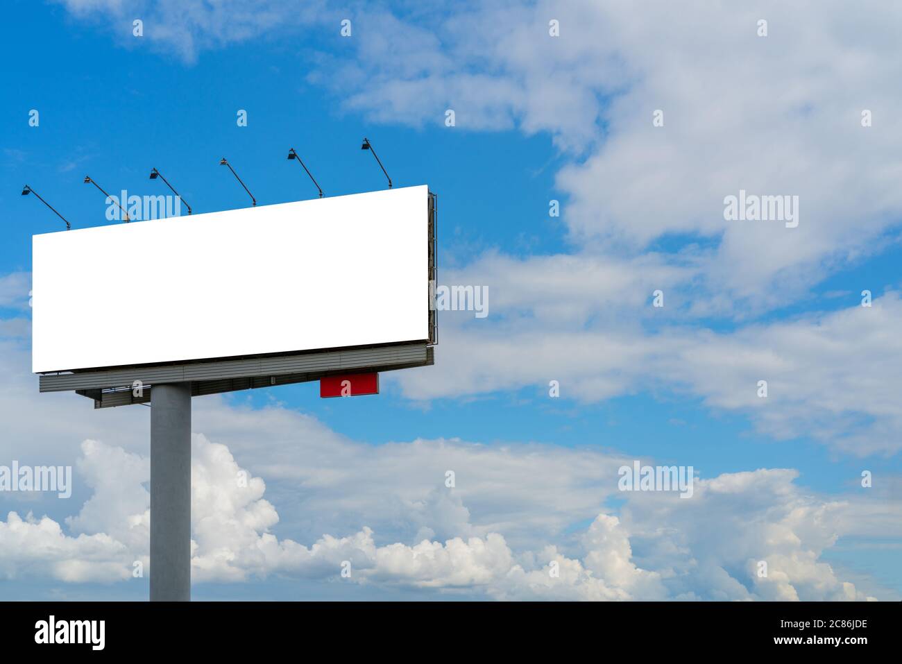 Billboard on pillar against the sky. Empty space for text Stock Photo ...