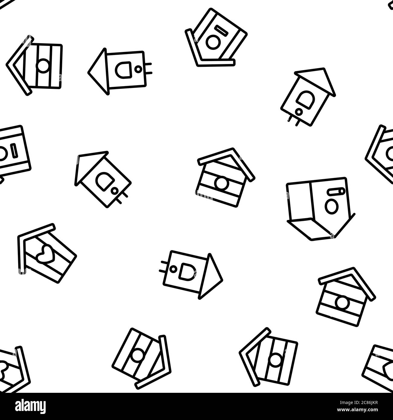 Bird House Vector Seamless Pattern Stock Vector Image & Art - Alamy