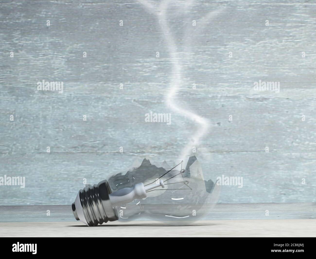 Broken light bulb Stock Photo - Alamy