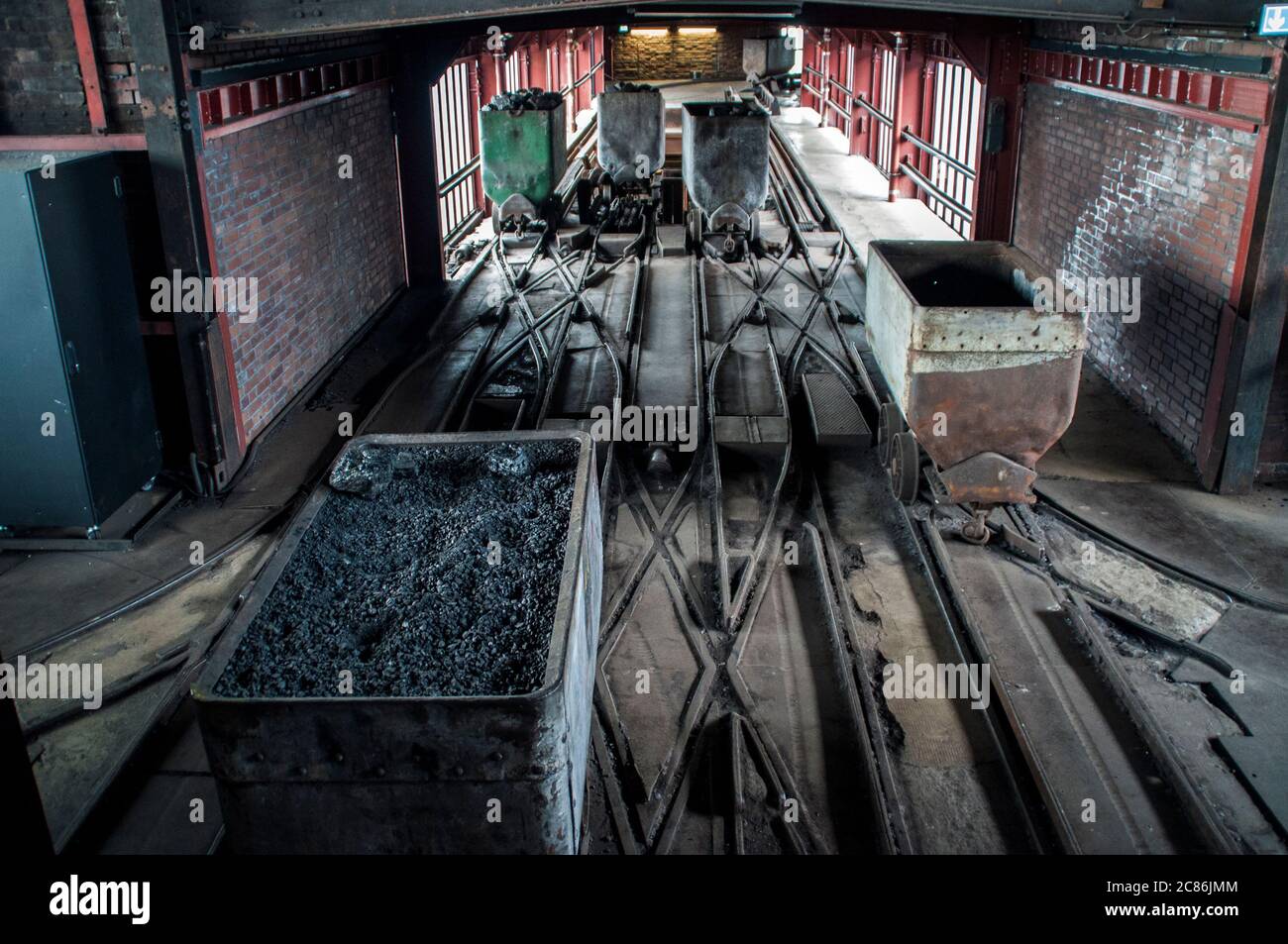 Mine carts in a former coal mine in Essen, Germany Stock Photo - Alamy