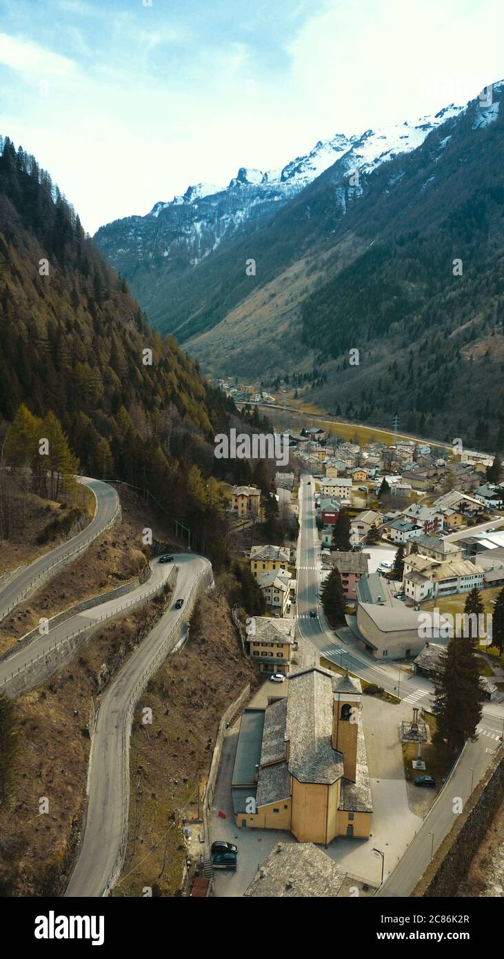 Panorama - Valle Spluga Stock Photo - Alamy