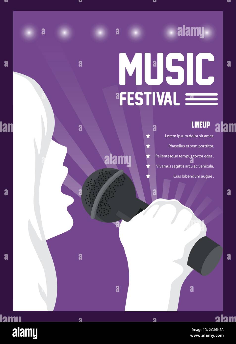 poster music festival, musical creative invitation vector illustration ...