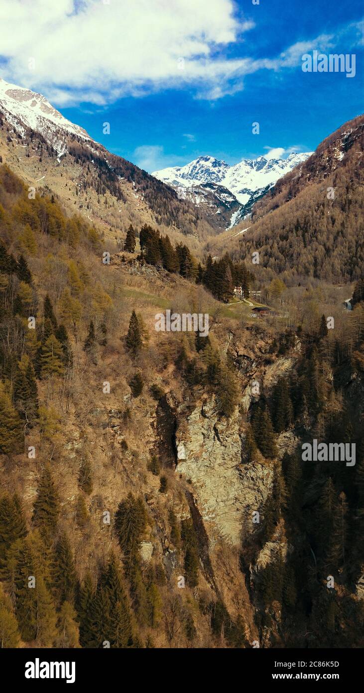 Panorama - Valle Spluga Stock Photo - Alamy