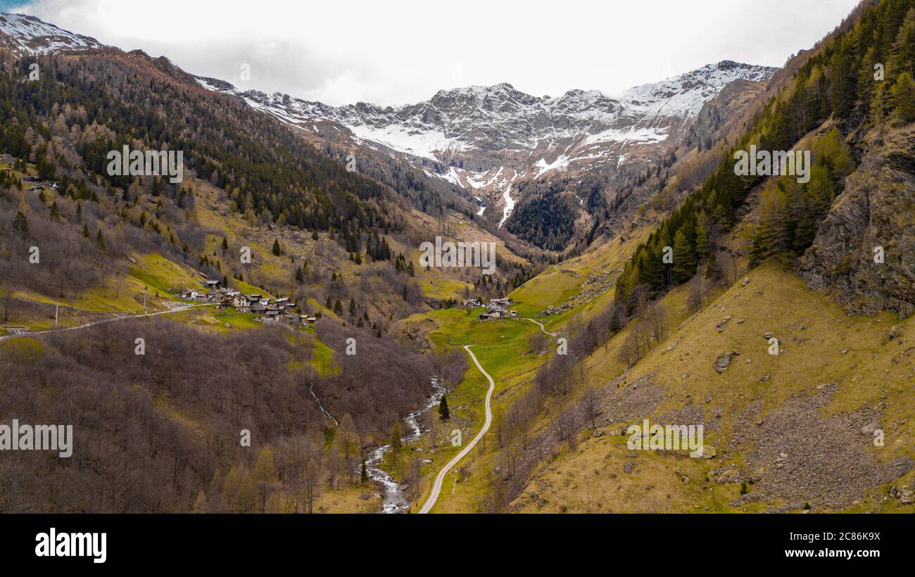 Panorama - Valle Spluga Stock Photo - Alamy