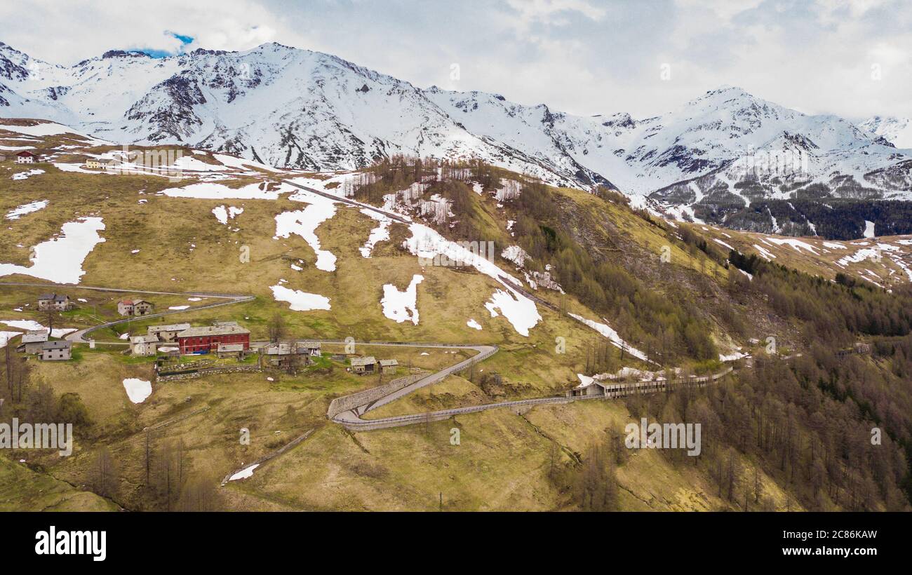Panorama - Valle Spluga Stock Photo - Alamy