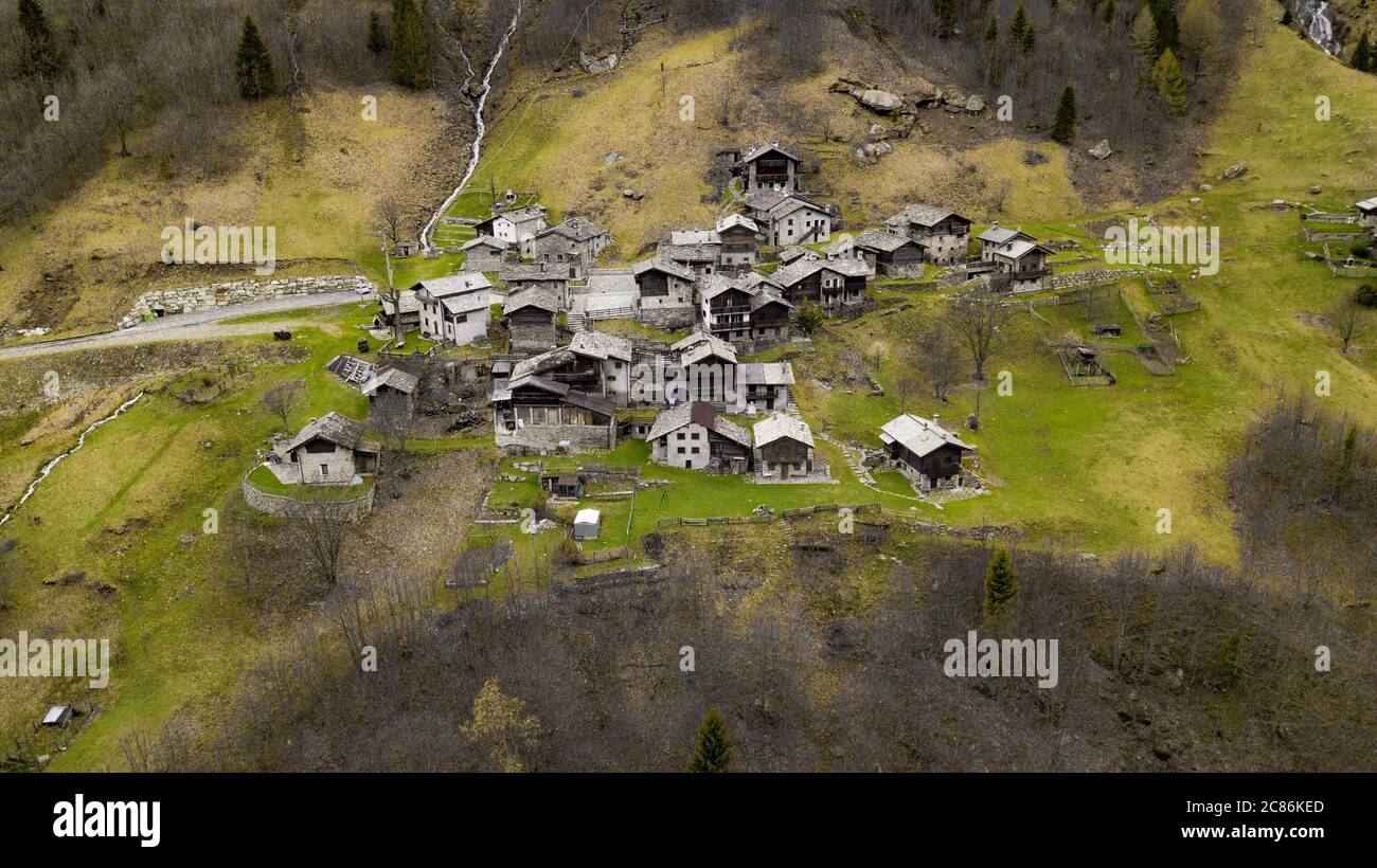 Panorama - Valle Spluga Stock Photo - Alamy