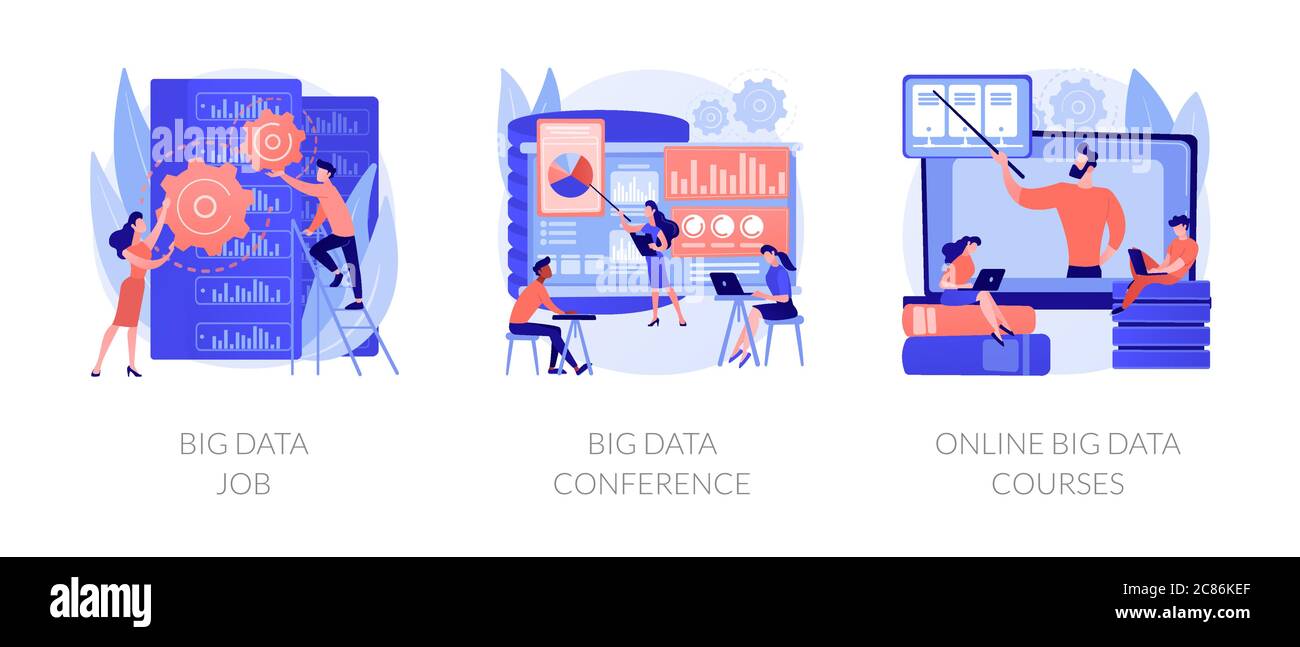 Big data education and employment vector concept metaphors Stock Vector ...