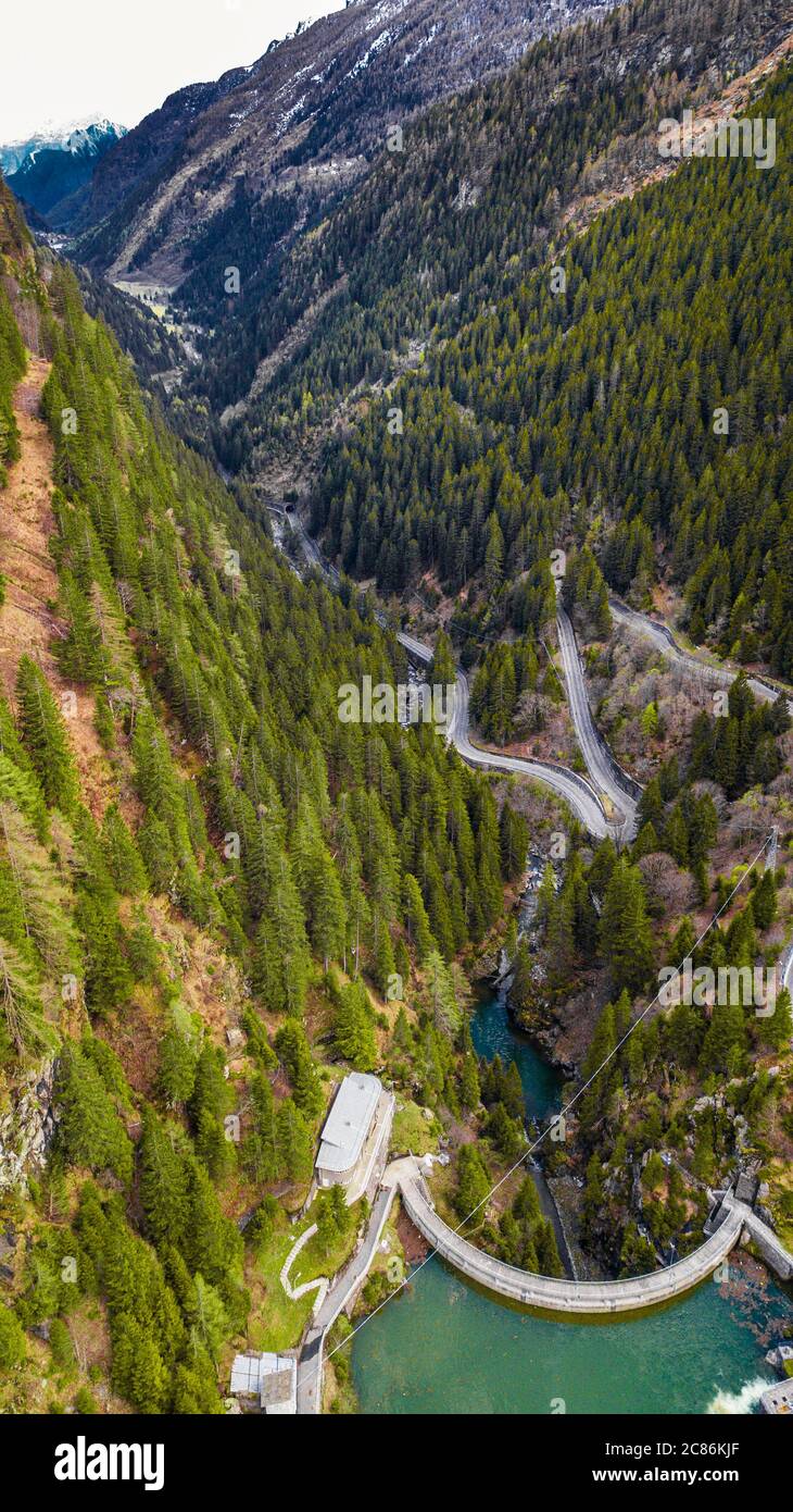 Panorama - Valle Spluga Stock Photo - Alamy