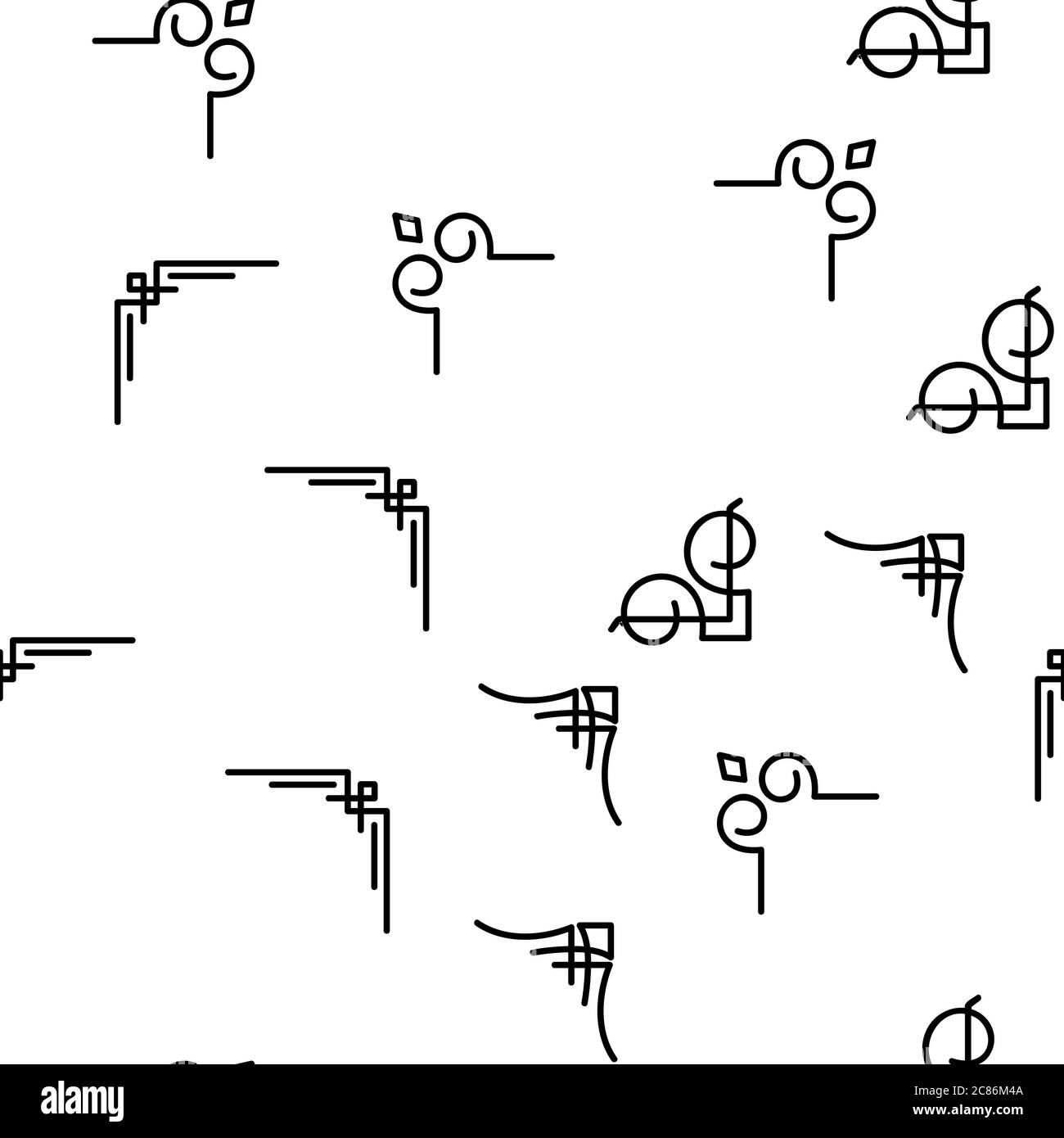 Corner Border Vector Seamless Pattern Stock Vector Image & Art - Alamy