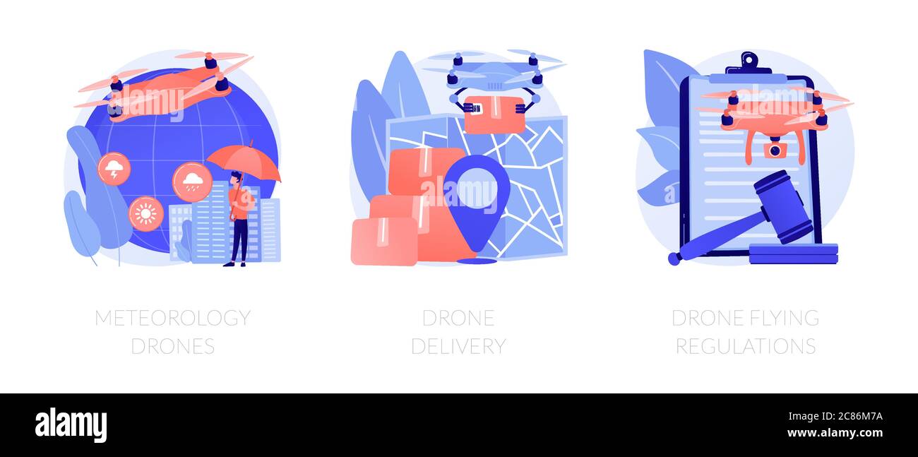 Commercial drone use vector concept metaphors Stock Vector Image & Art ...