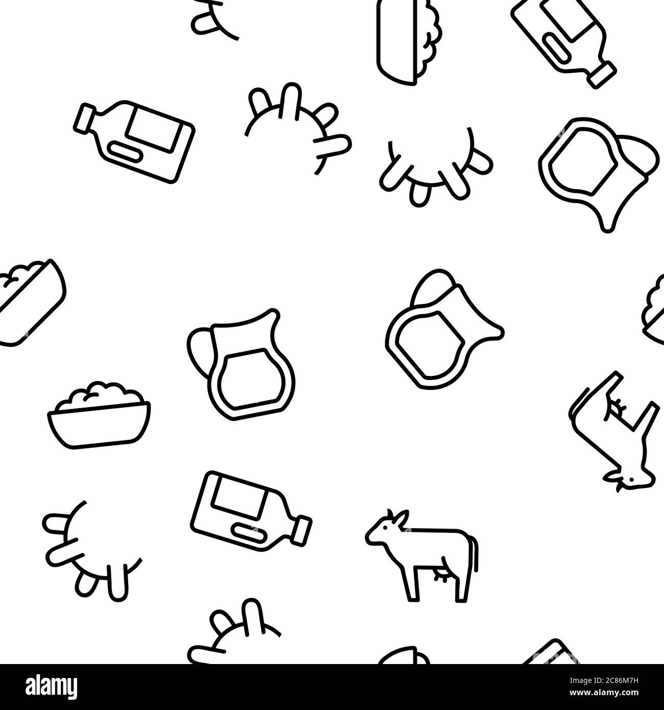 Cow Farming Animal Vector Seamless Pattern Stock Vector Image & Art - Alamy