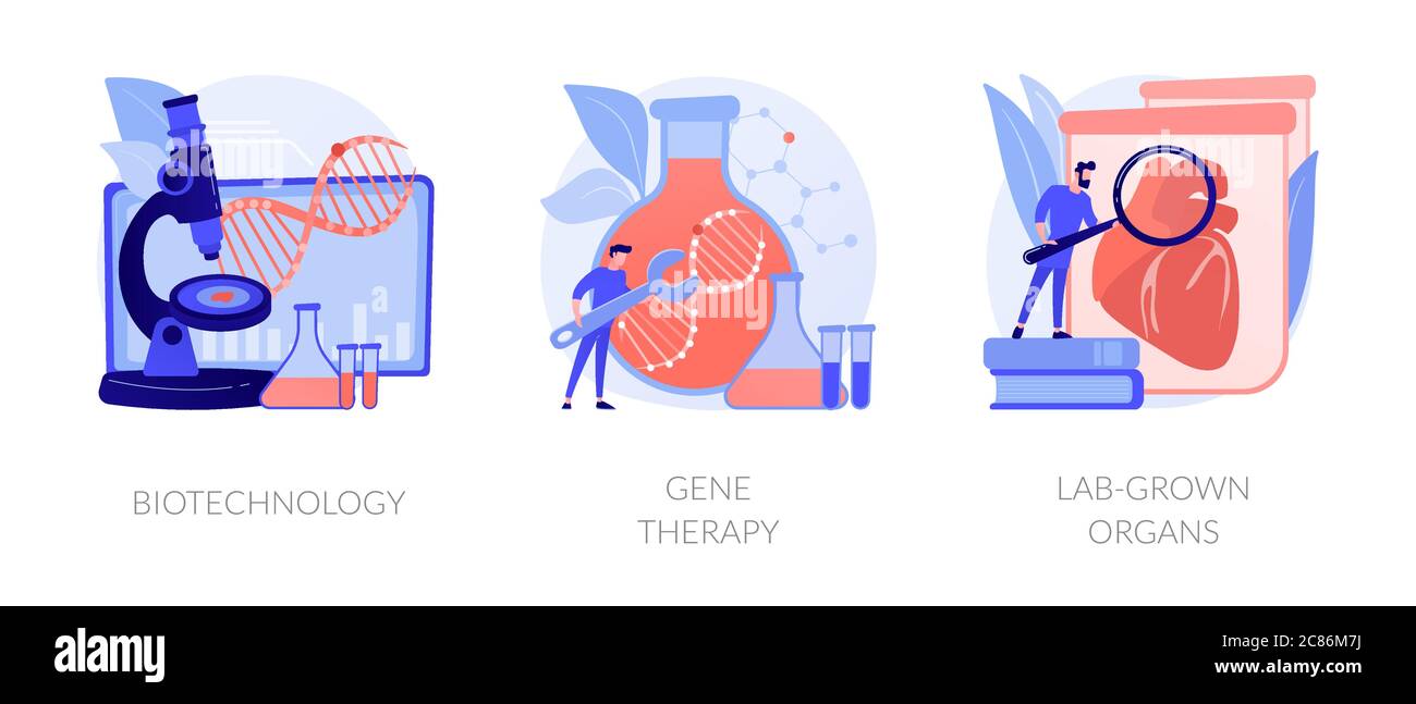 Biomedical and molecular engineering vector concept metaphors Stock ...