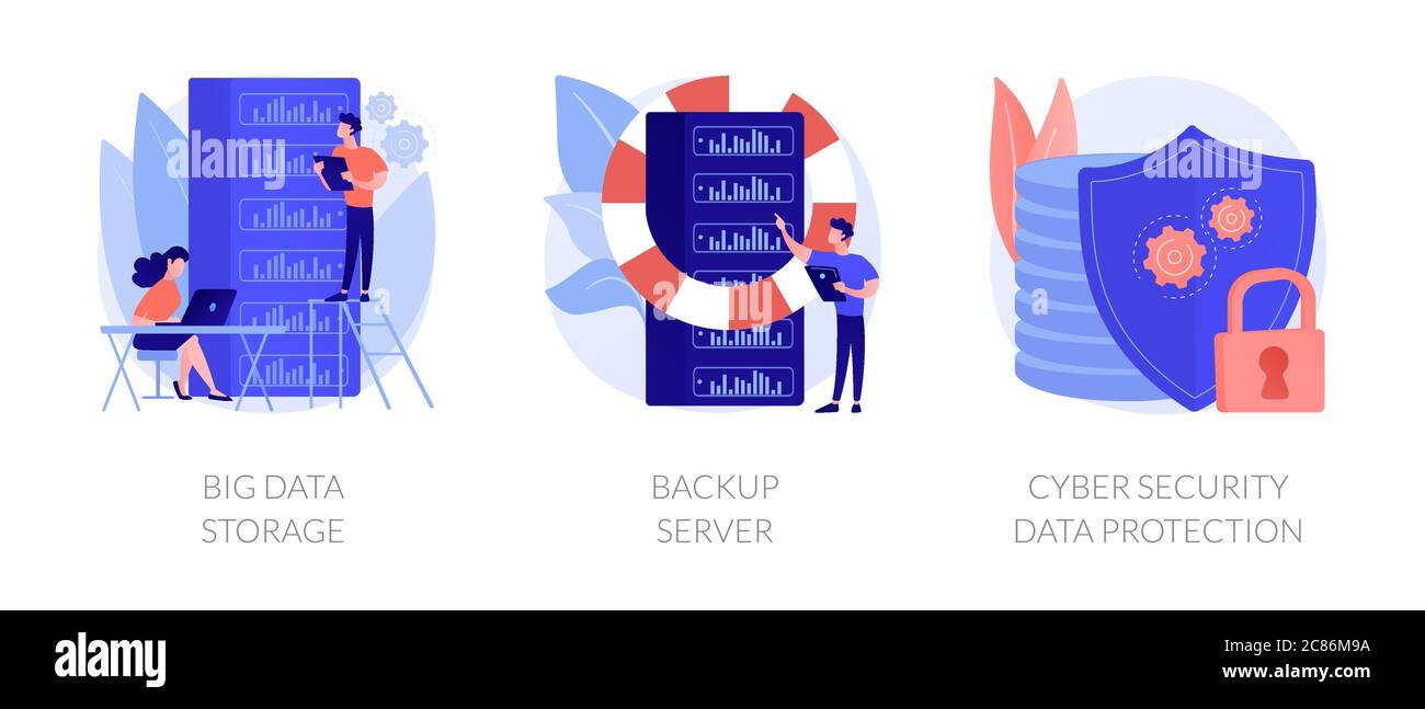 Big data storage and protection vector concept metaphors Stock Vector ...