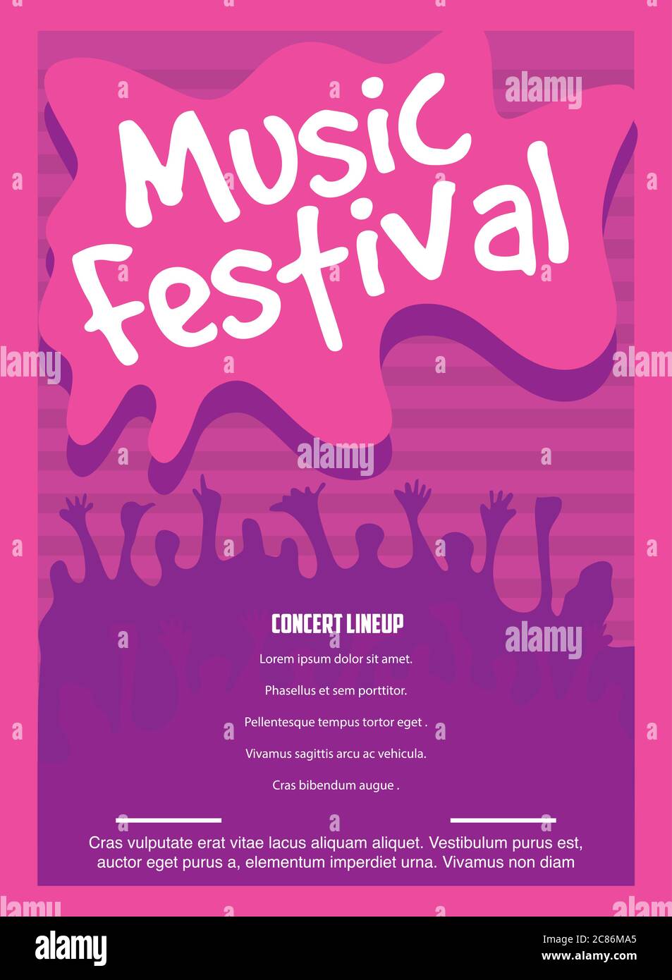 poster music festival, musical creative invitation vector illustration ...