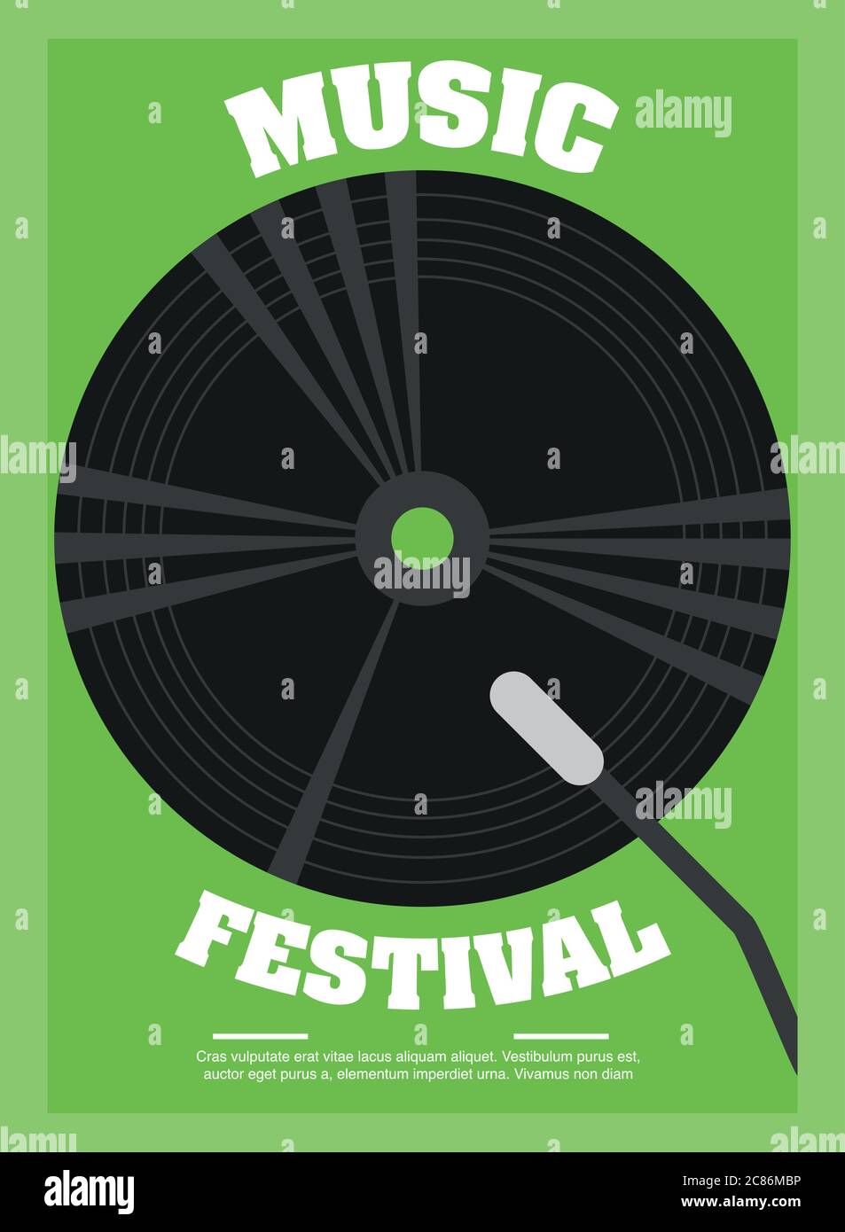 poster music festival, musical creative invitation vector illustration ...