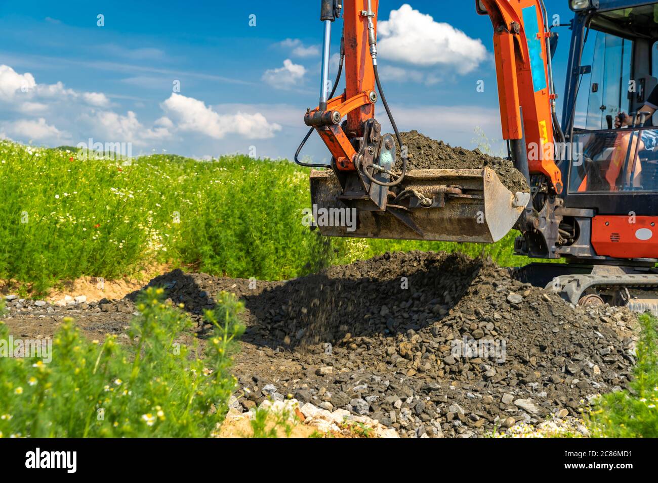 Green Excavator High Resolution Stock Photography and Images - Alamy