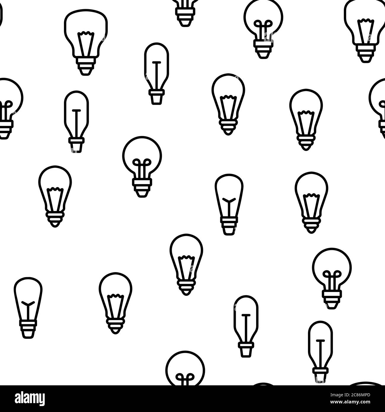 Light Bulb Vector Seamless Pattern Stock Vector Image & Art - Alamy