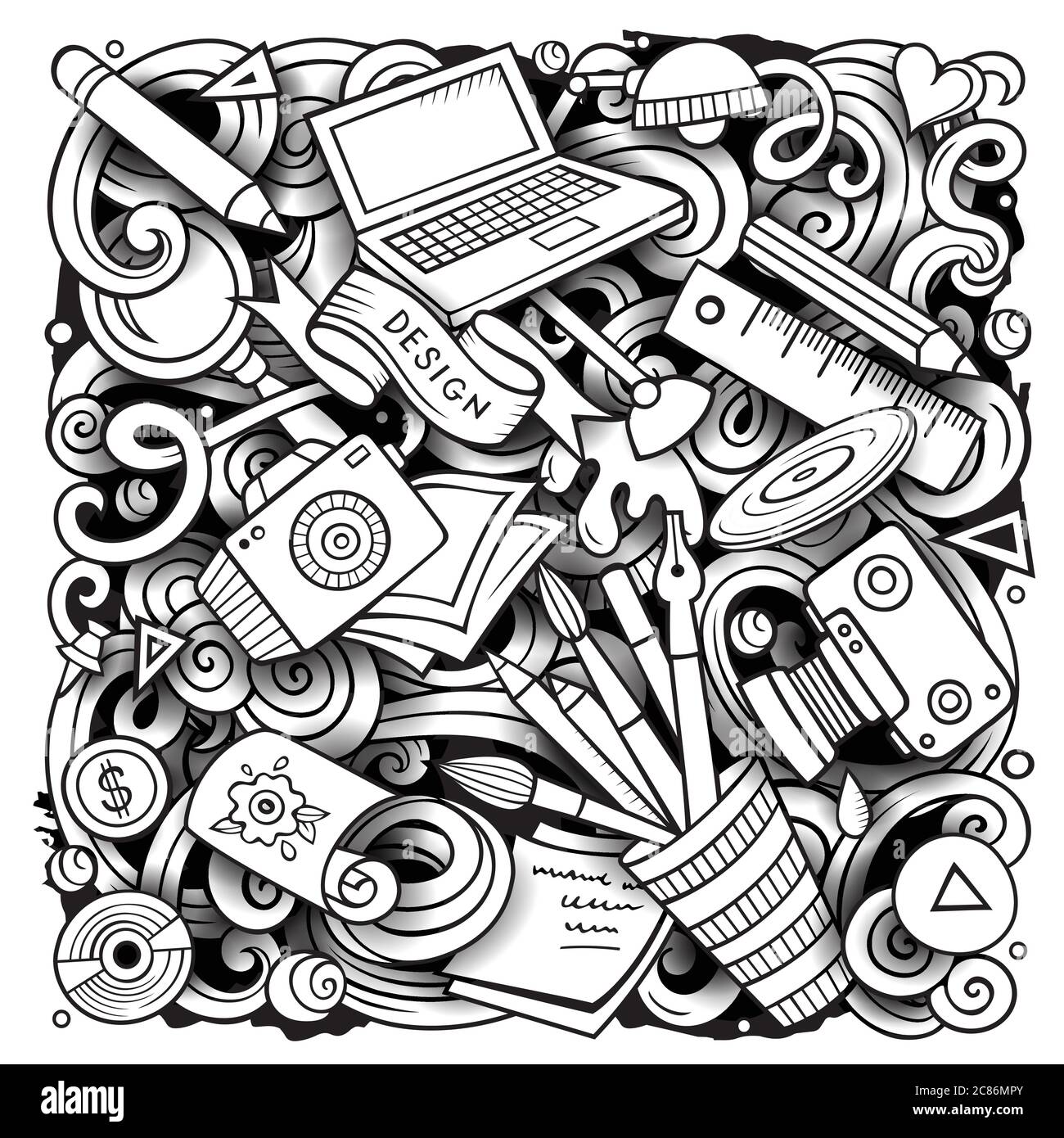 Cartoon vector doodles Design illustration Stock Vector Image & Art - Alamy