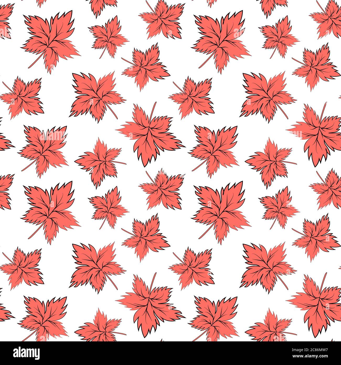 Seamless texture, square, pattern - autumn waltz. Falling leaves of ...