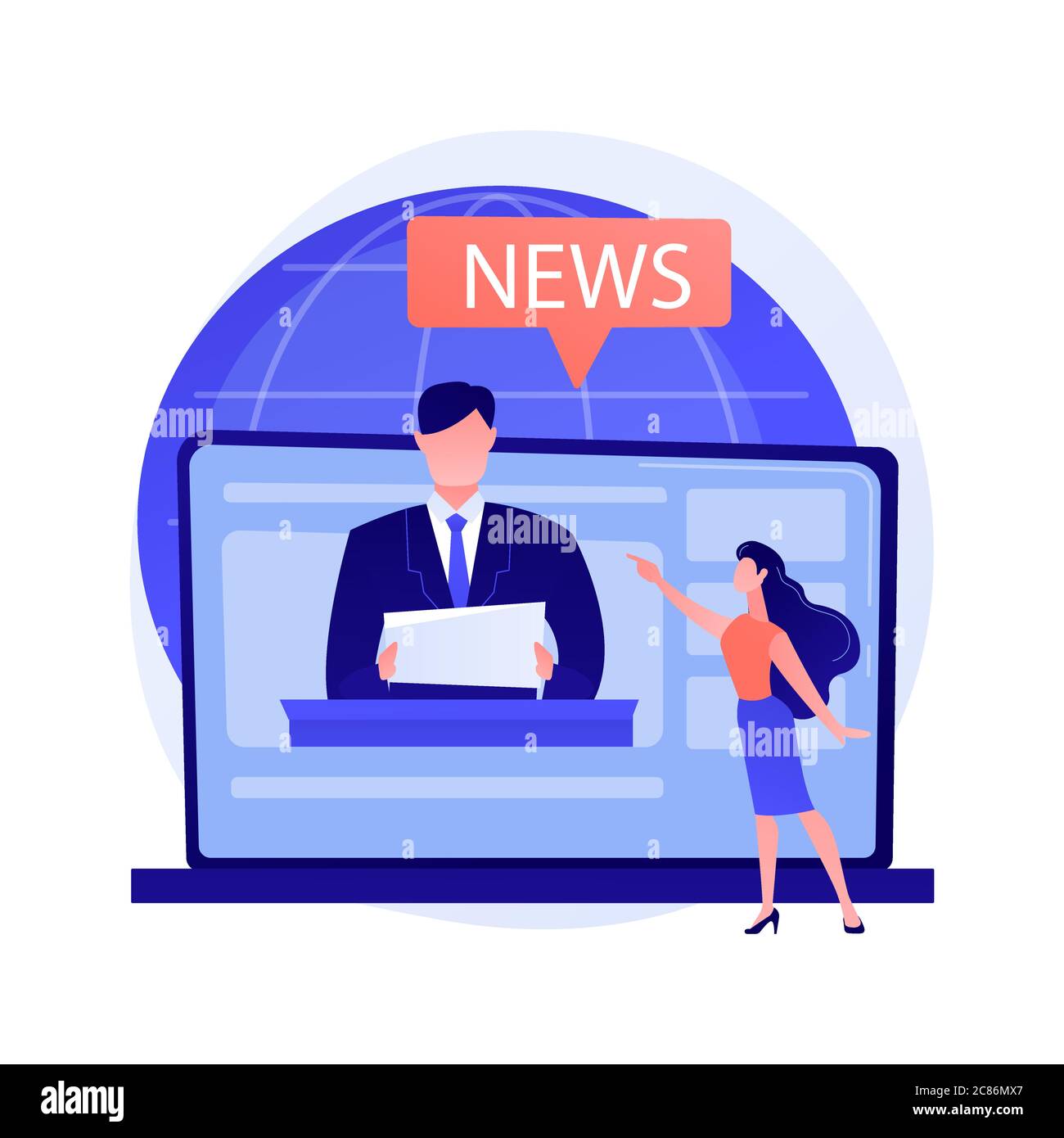 Interview woman mass media Stock Vector Images - Alamy
