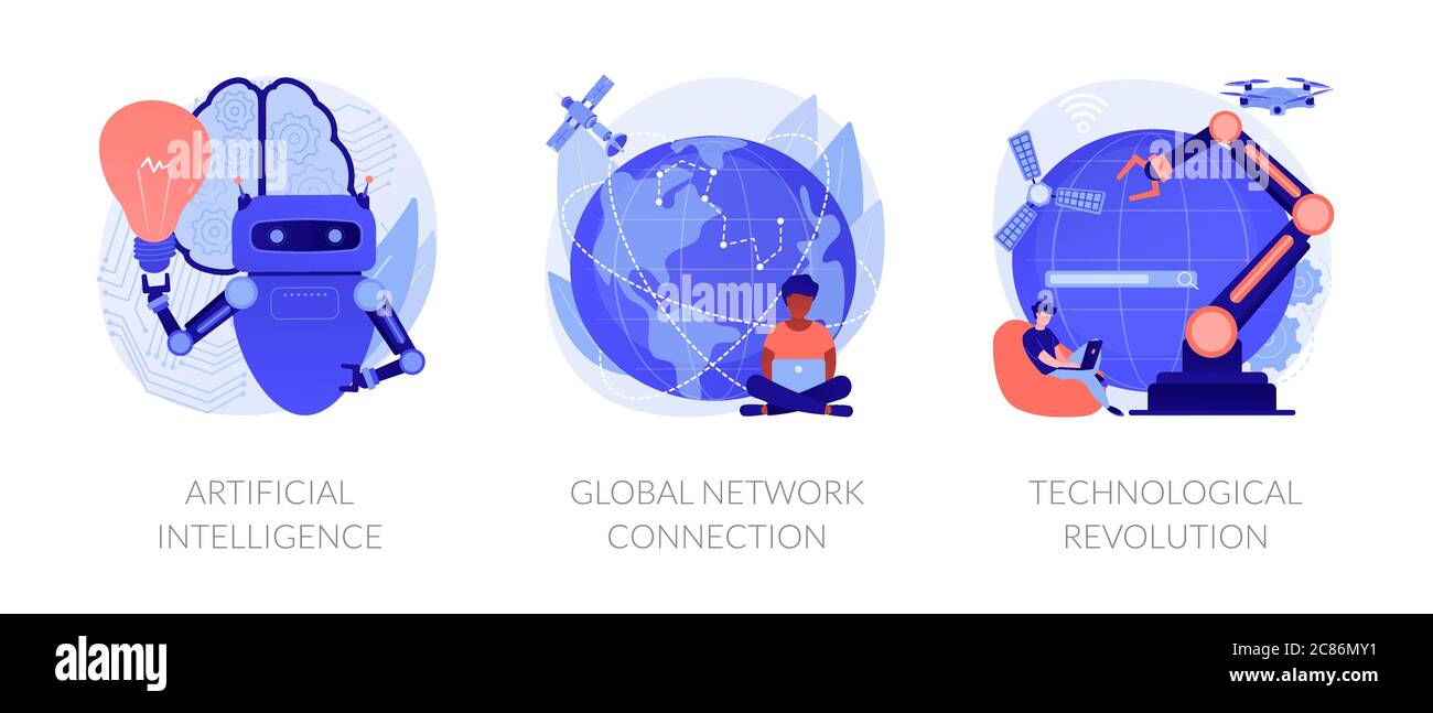 Modern technologies progress metaphors Stock Vector Image & Art - Alamy