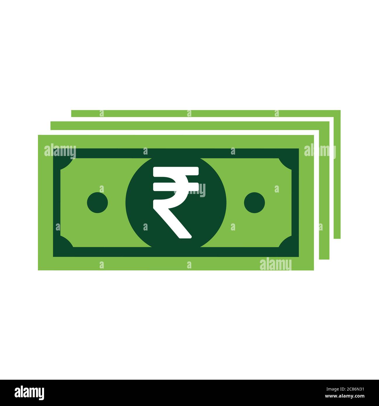 Indian rupee icon symbol isolated on white background. Vector money ...