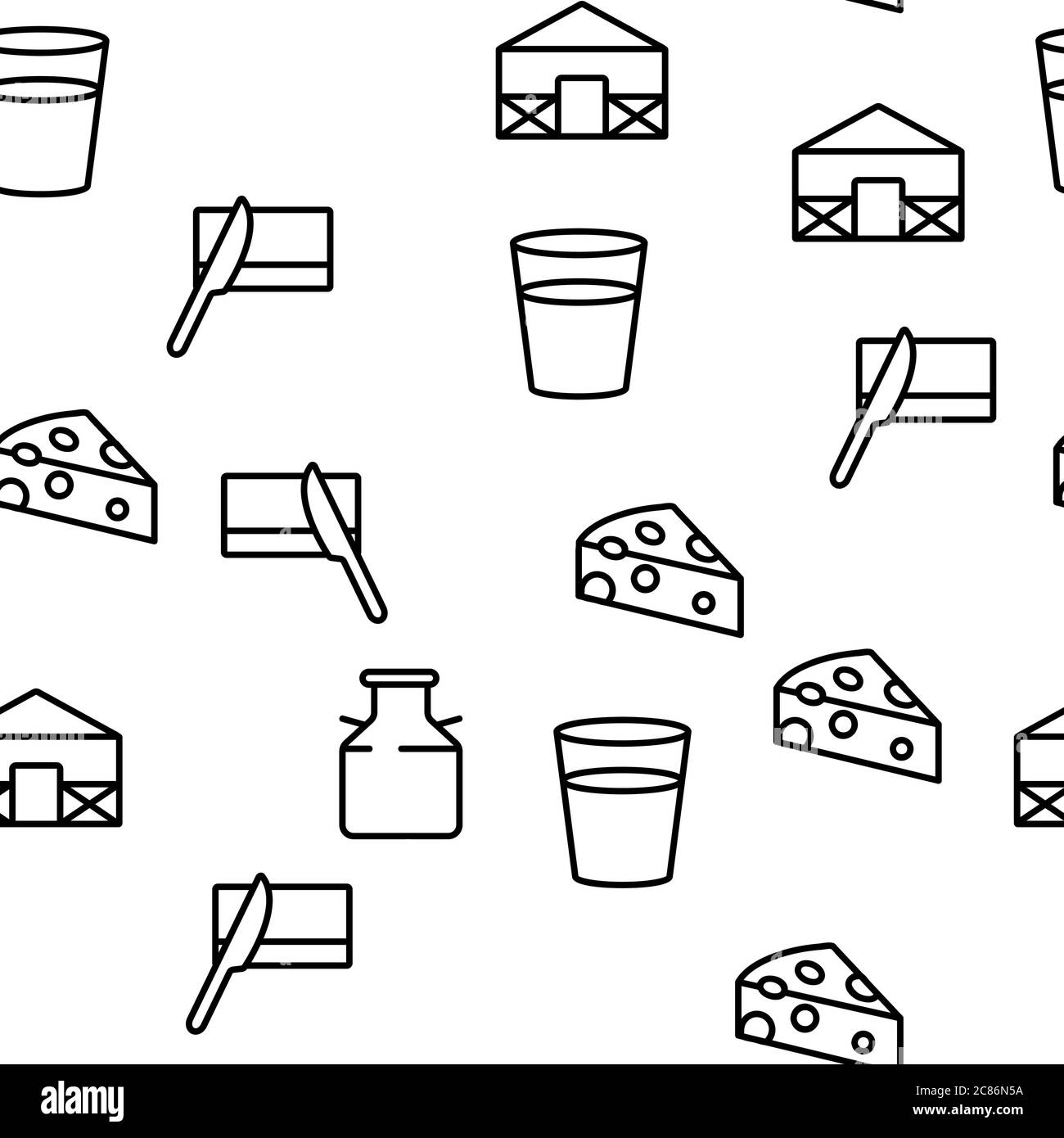 Cow Farming Animal Vector Seamless Pattern Stock Vector Image & Art - Alamy